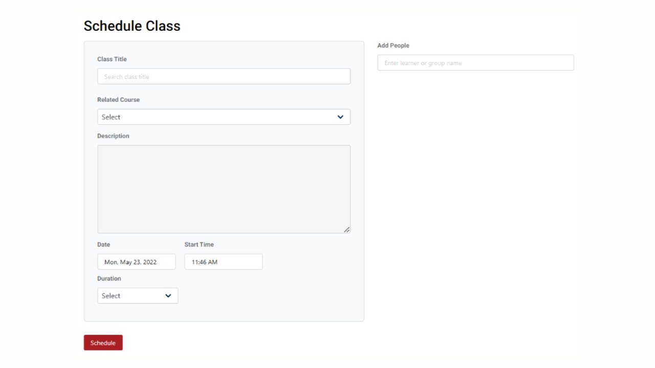How Schedule Edit And Delete A Class